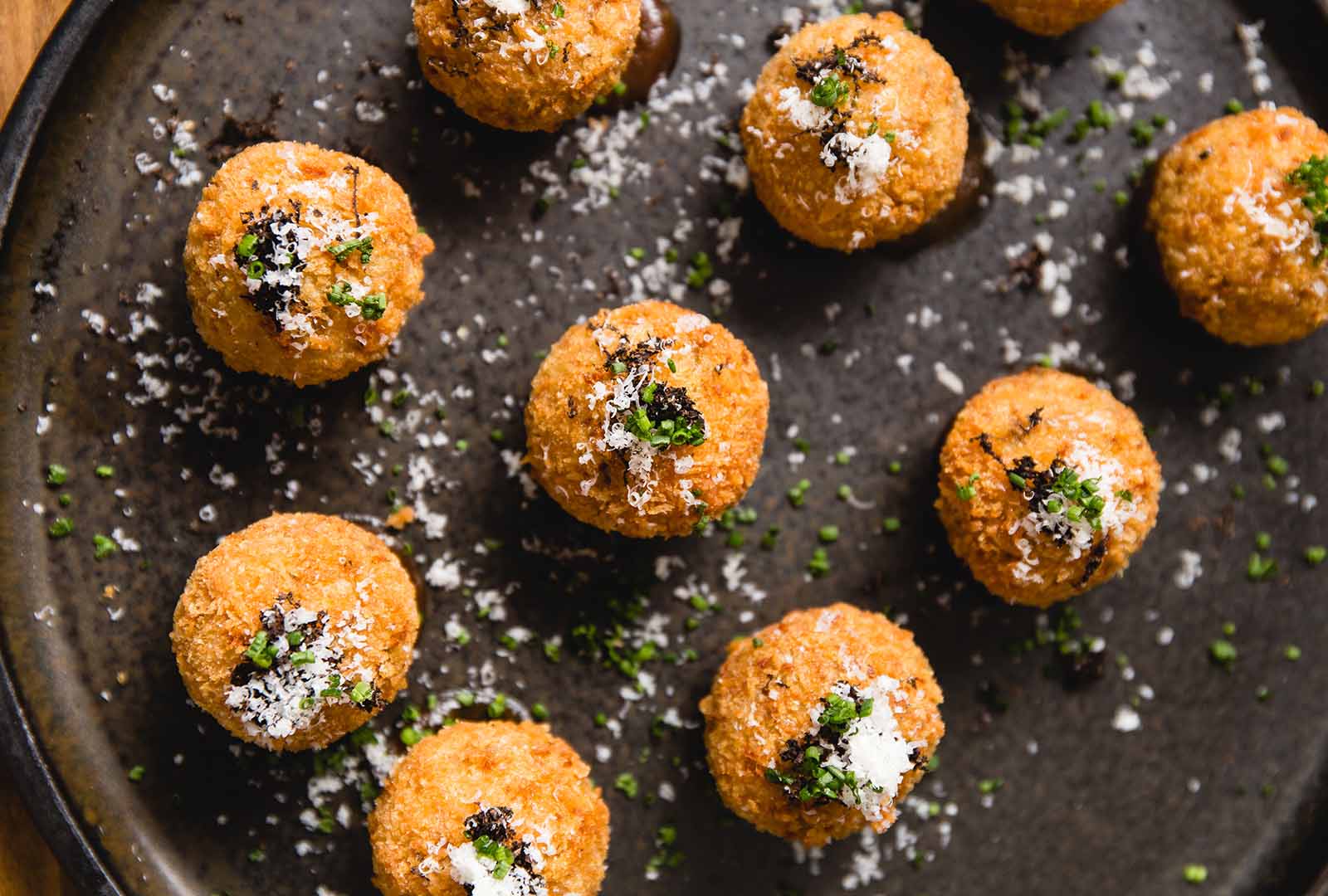 Mushroom Arancini Canapé - Iscoyd Park Mushroom Arancini Canapé - Iscoyd Park